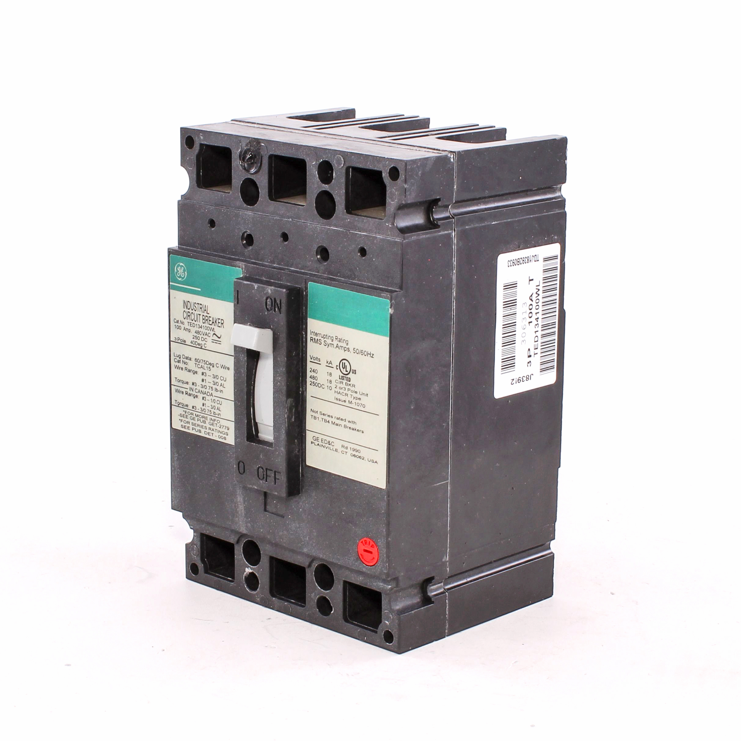 TED134100WL | Thermal Magnetic | Molded Case Circuit Breakers | Circuit ...