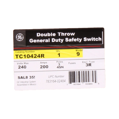 TC10424R | Double Throw | Safety Switches | Disconnect & Safety ...